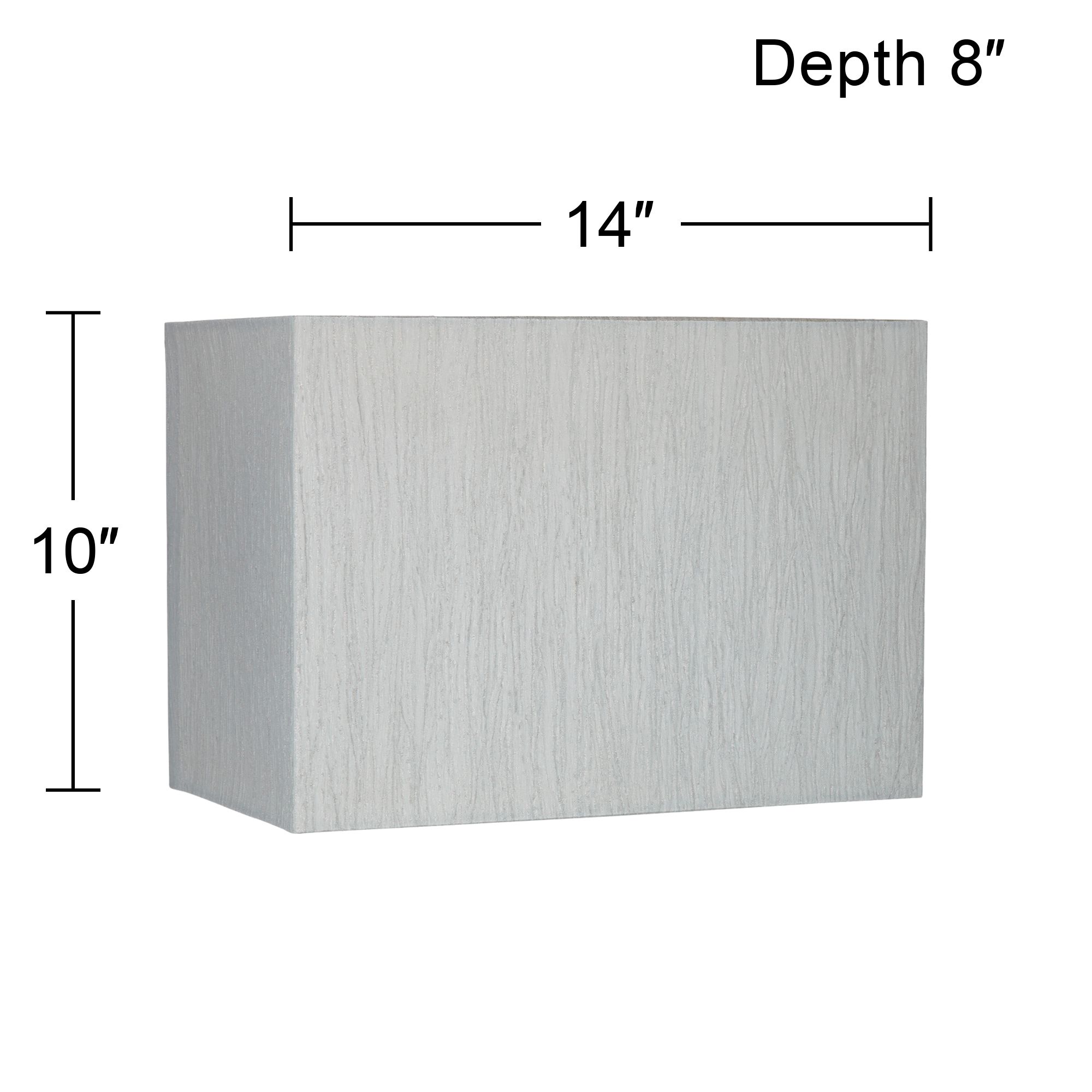 Yacal Silver Rectangular Lamp Shade 8/14x8/14x10 (Spider) - #47E66 ...