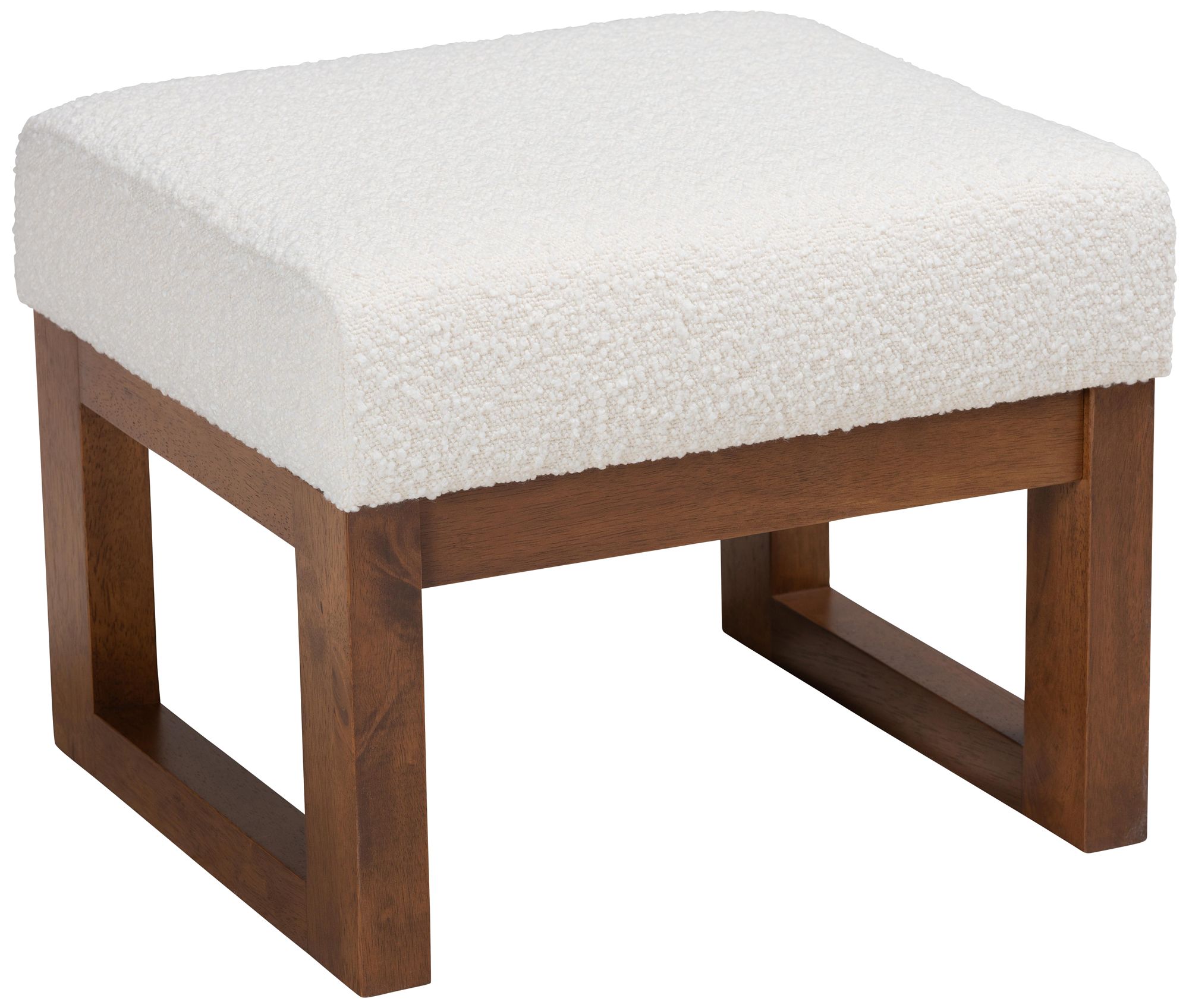 White upholstered ottoman store