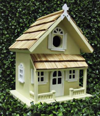 Yellow Cottage Bird House - #H9677 | Lamps Plus
