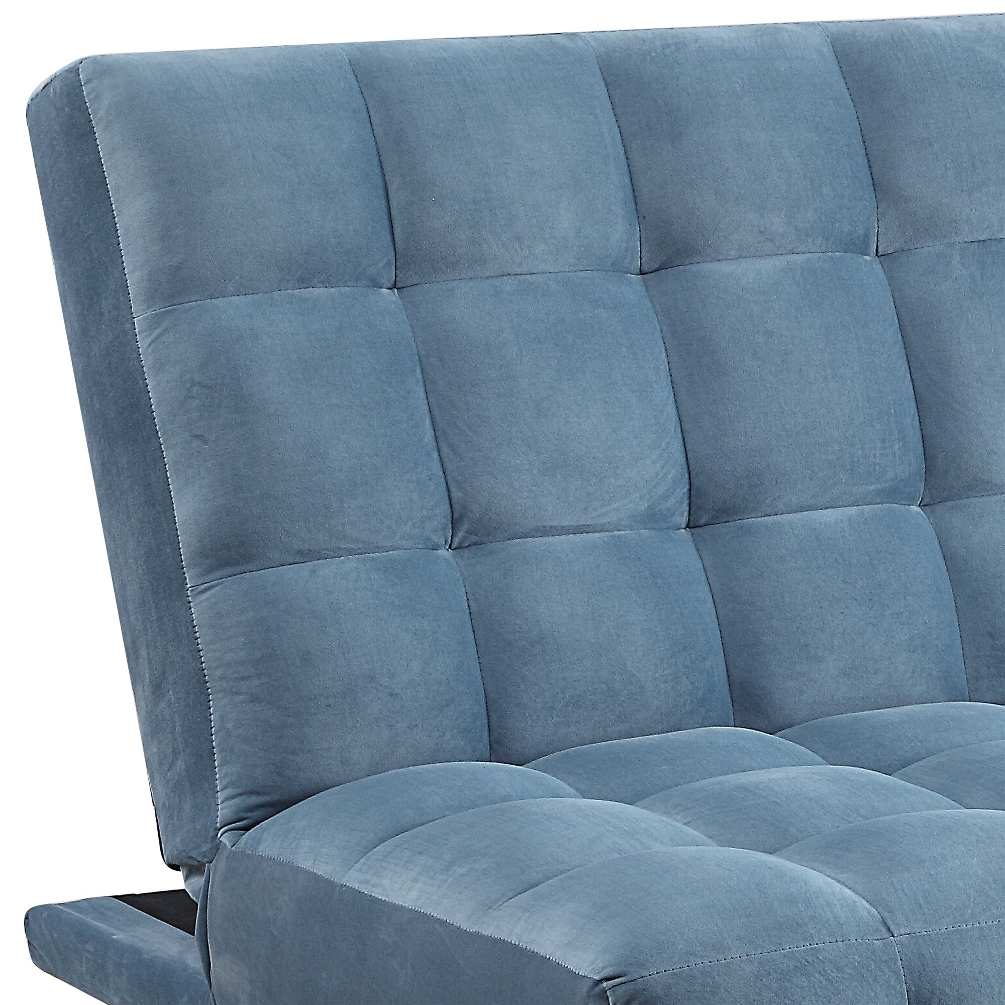 Yolandi 76" Wide Teal Velvet Tufted Futon - #516Y0 | Lamps Plus