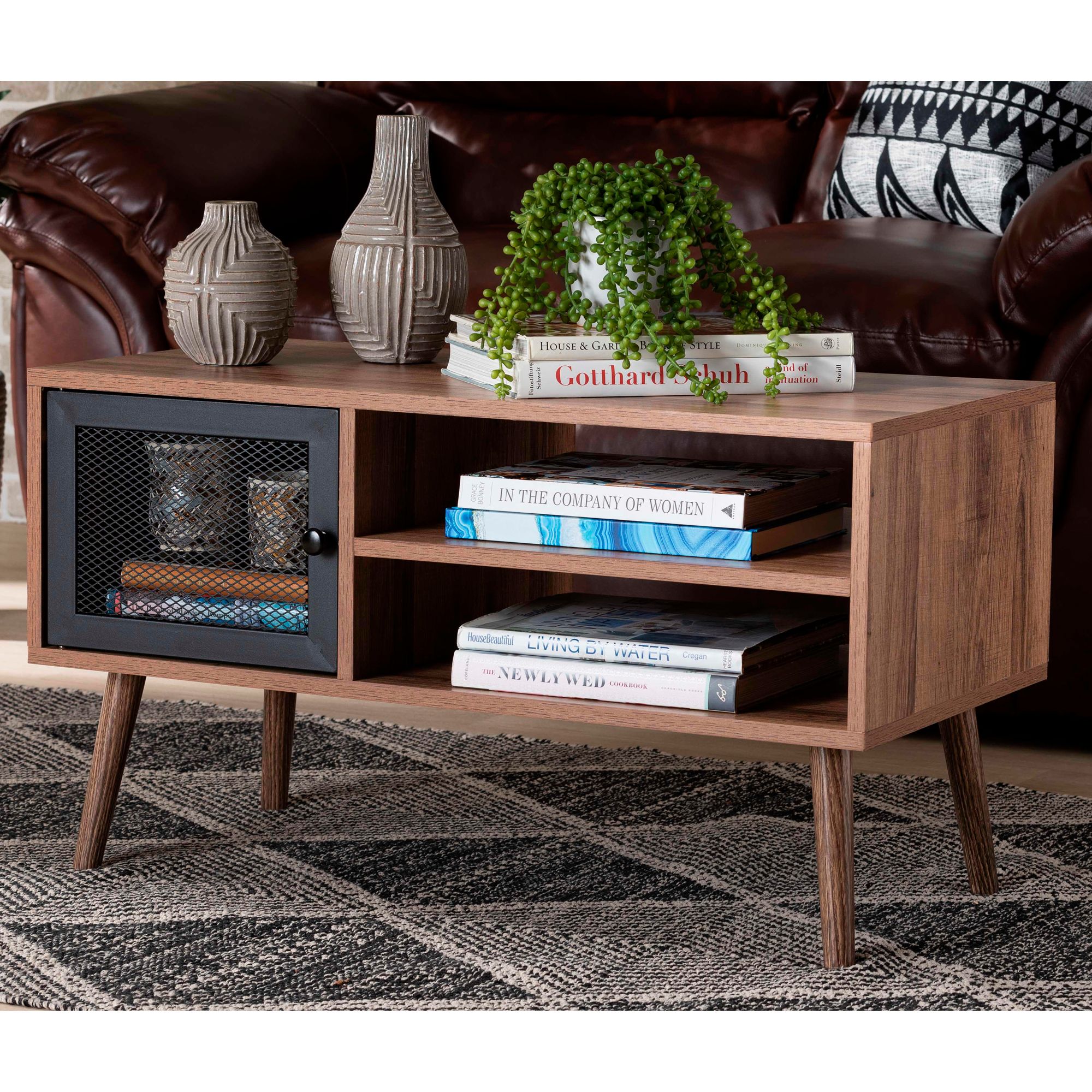 Yuna 31 1/2" Wide Natural Brown Wood 1-Door Coffee Table - #379C3 ...