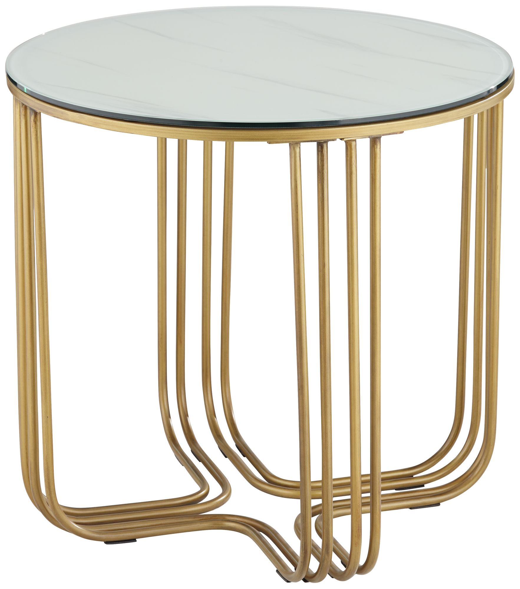 Bronze Glass Top End Table with Metal Frame - #233D0 | Lamps Plus