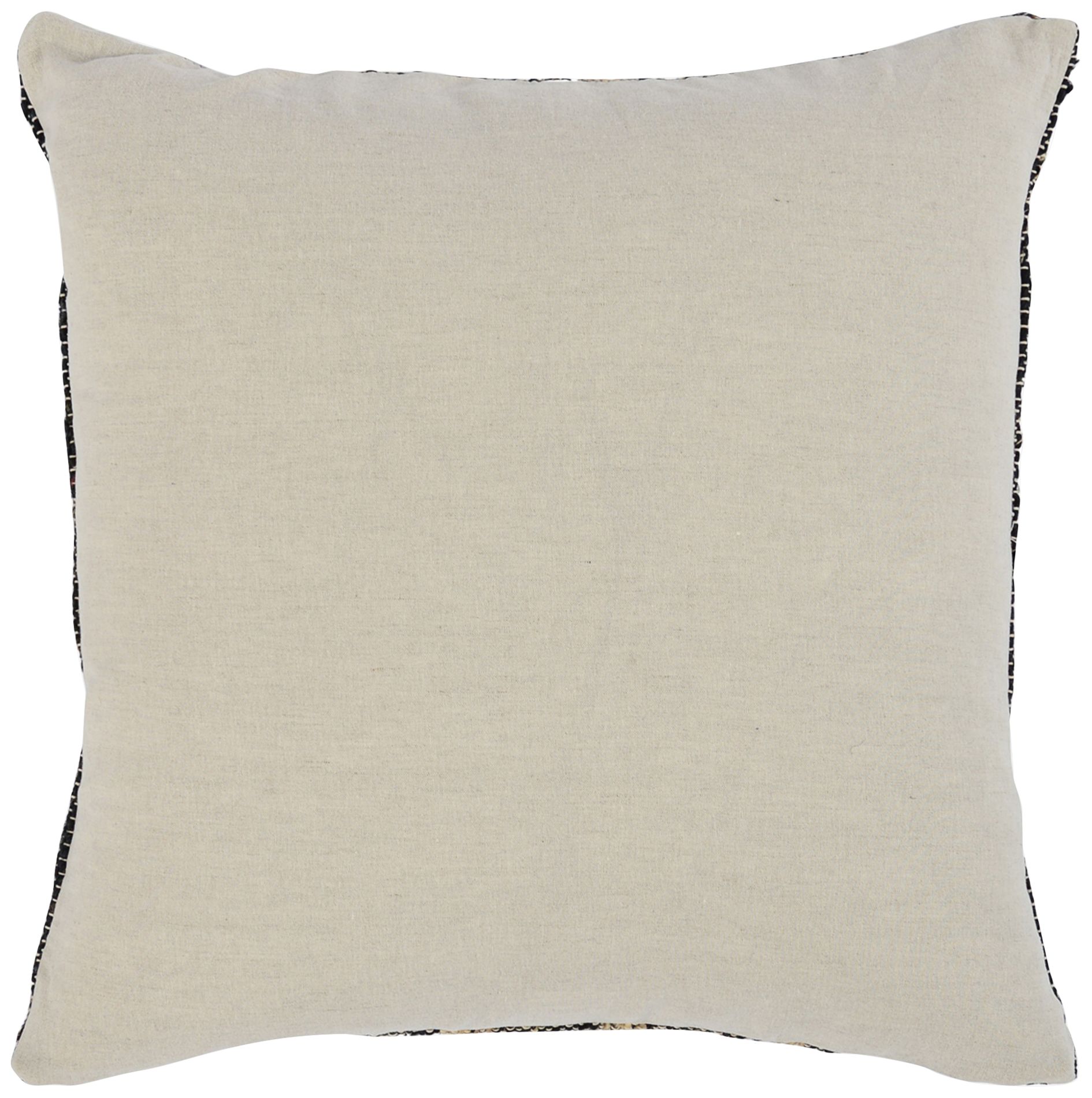 Zane 22" Square Black and Beige Decorative Throw Pillow - #93P31 ...