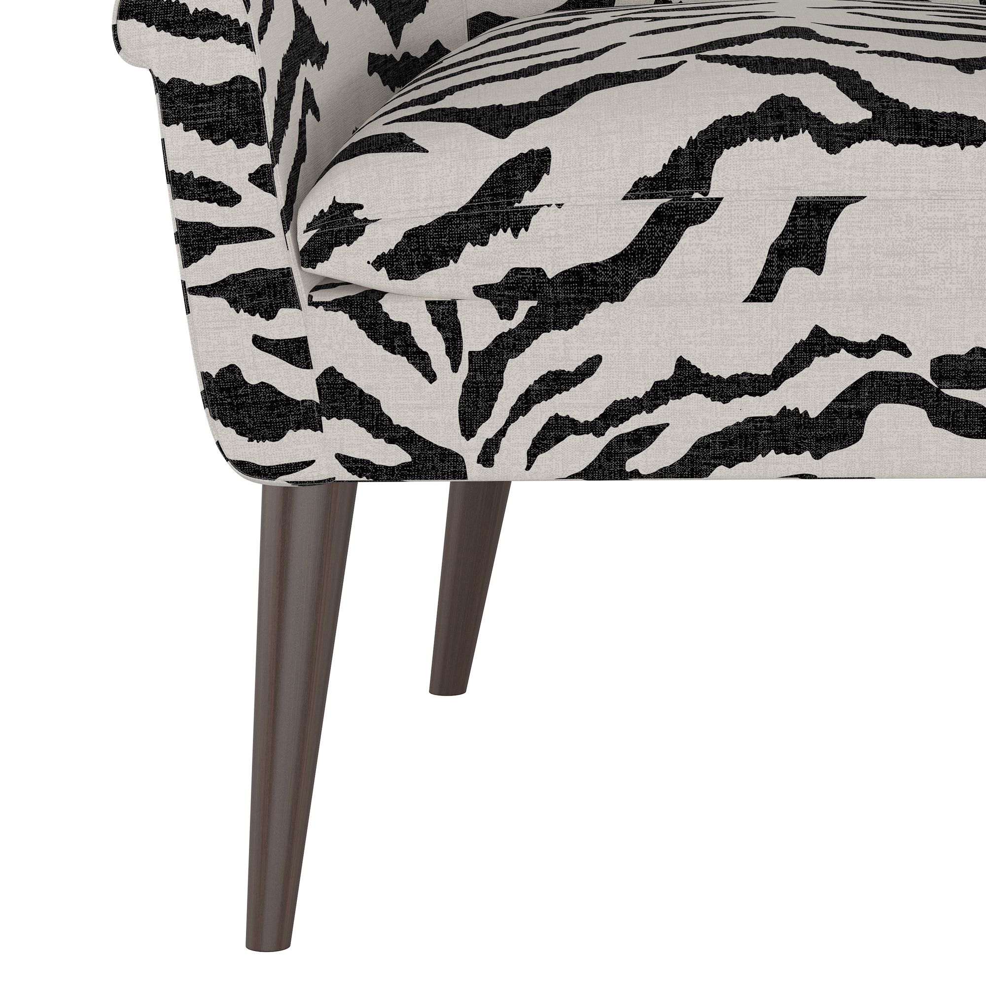 Zoey Linen Zebra Cream and Black Armchair - #74M93 | Lamps Plus