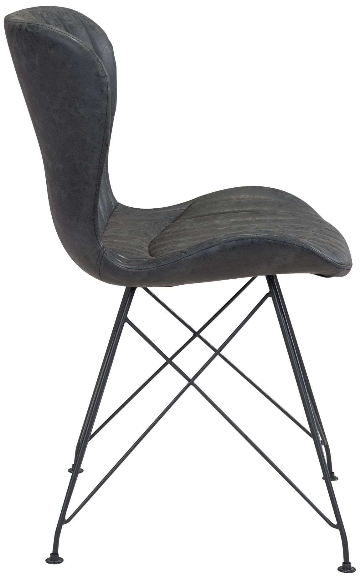 Zuo Gabby Vintage Black Faux Leather Dining Chairs Set of 2 - #551H1 ...