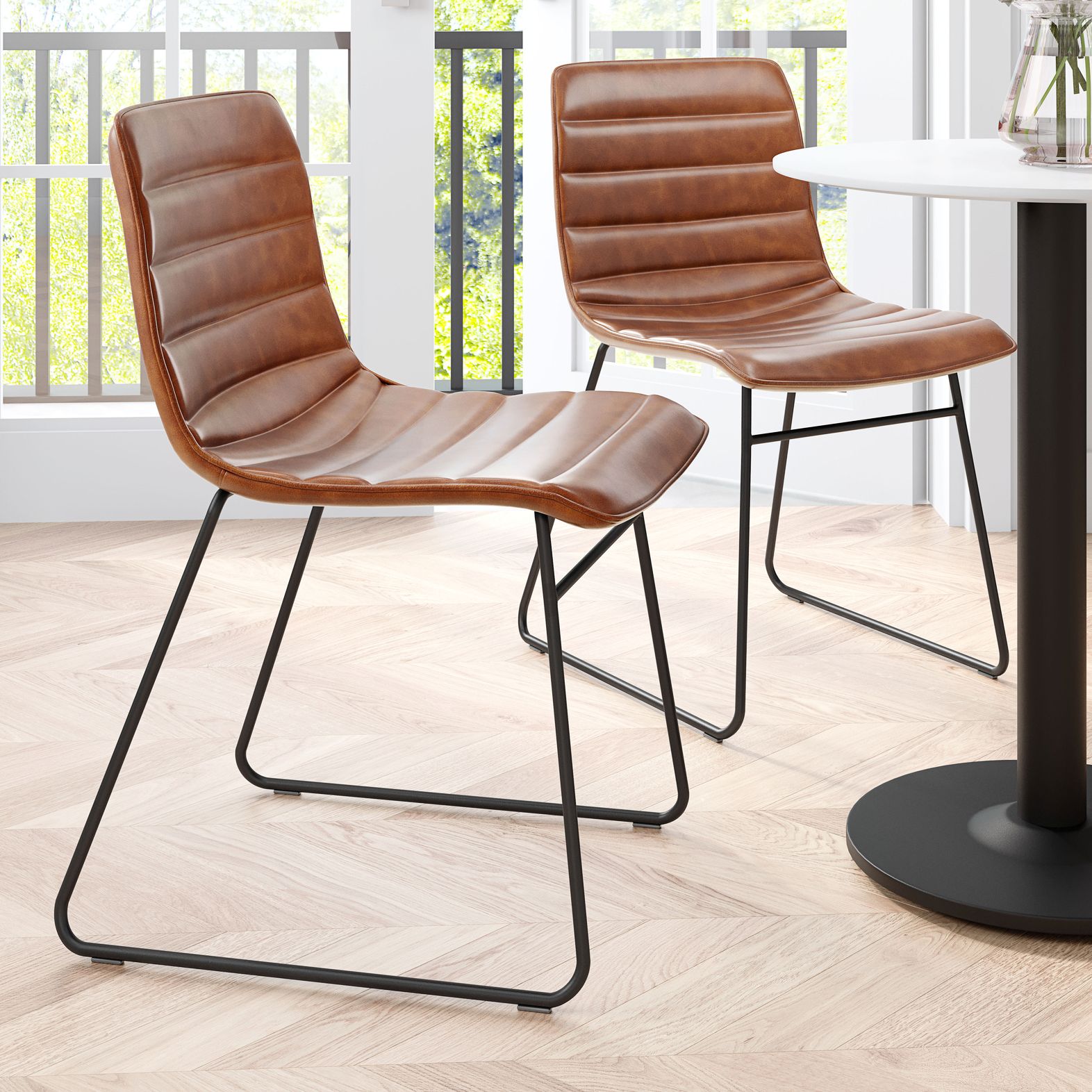 Faux Leather Dining Chairs - Dining Room Seating | Lamps Plus