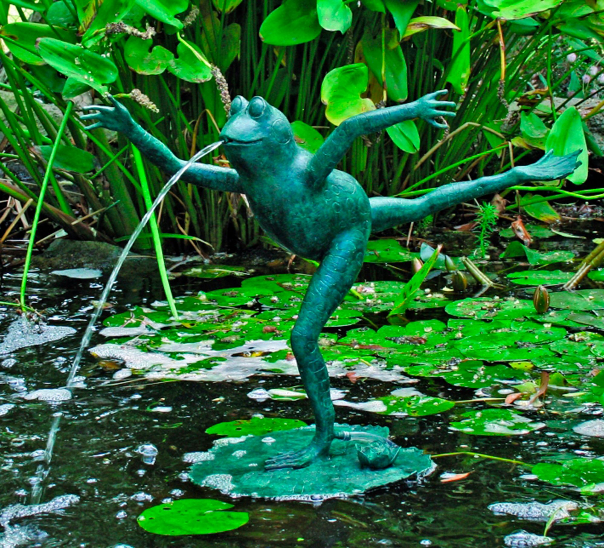 Arabesque Frog 23" HIgh Cast Brass Water Spitter Fountain - #34978 ...