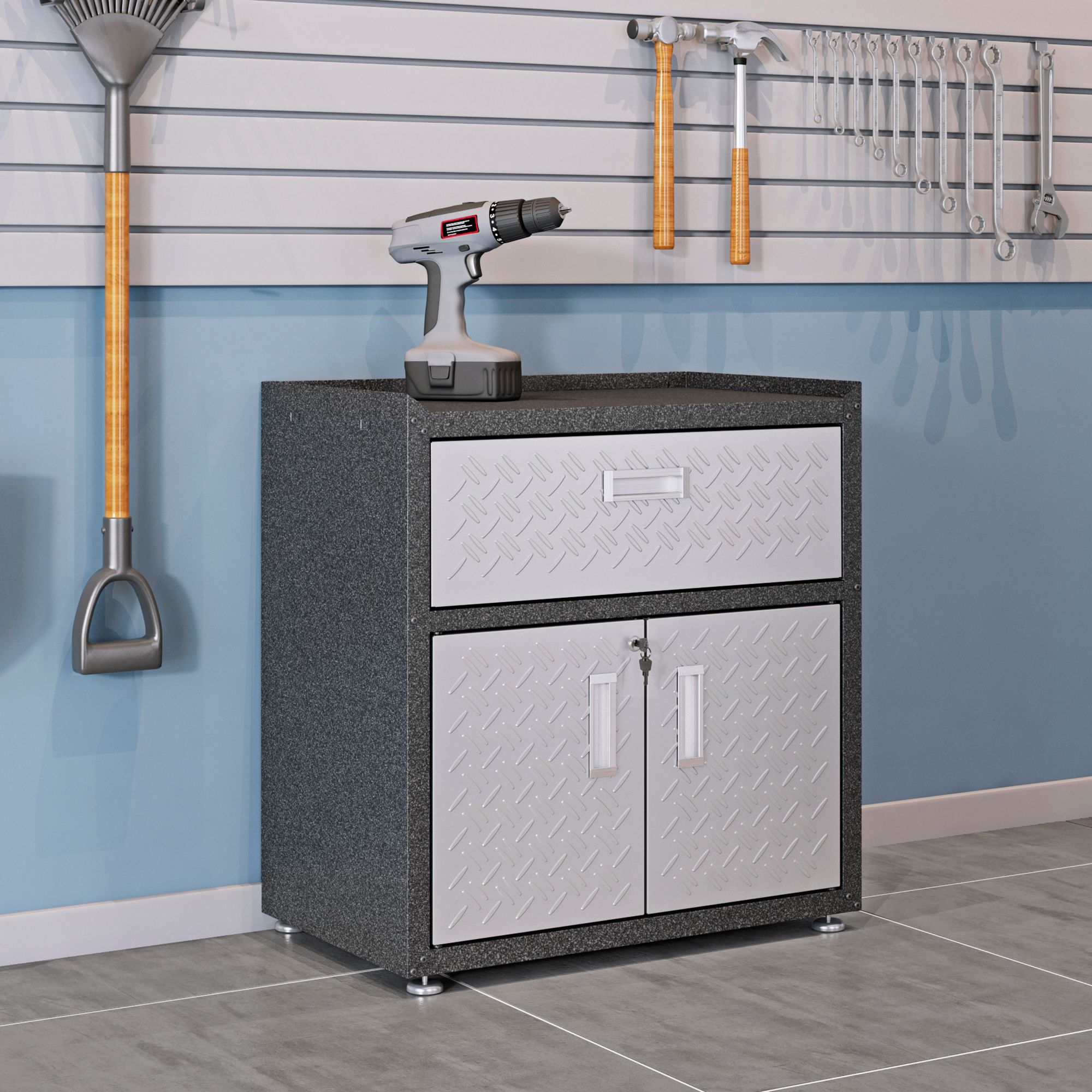 Fortress 30 1/4" Wide Metal 1-Drawer Garage Mobile Cabinet - #38G95 ...