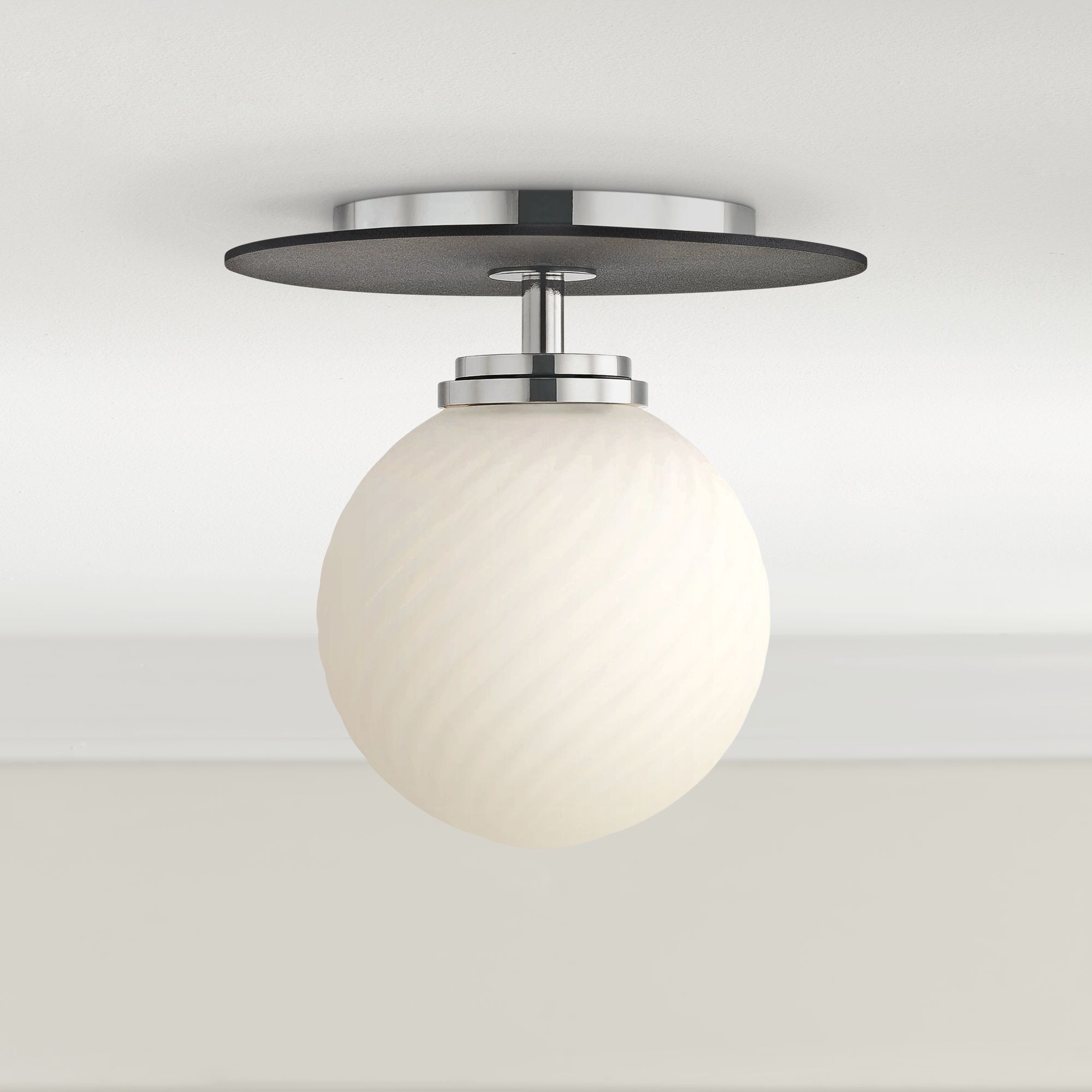 Mitzi Ellis 7" Wide Polished Nickel LED Ceiling Light - #46X57 | Lamps Plus