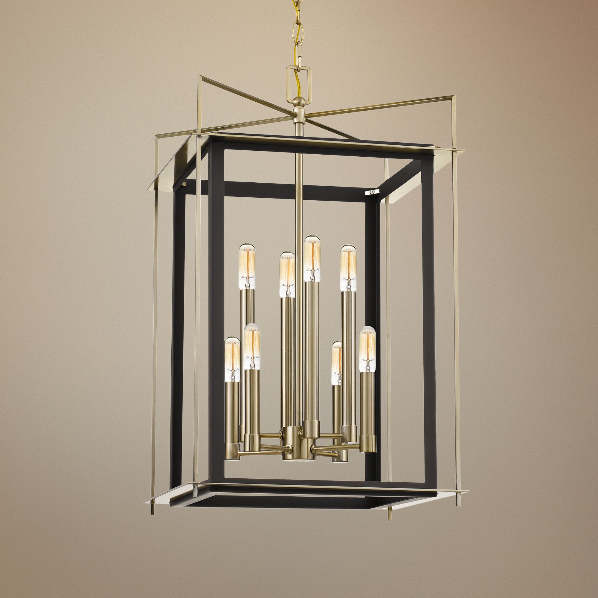 Architect 16"W Western Bronze 8-Light Foyer Pendant - #67R72 | Lamps Plus