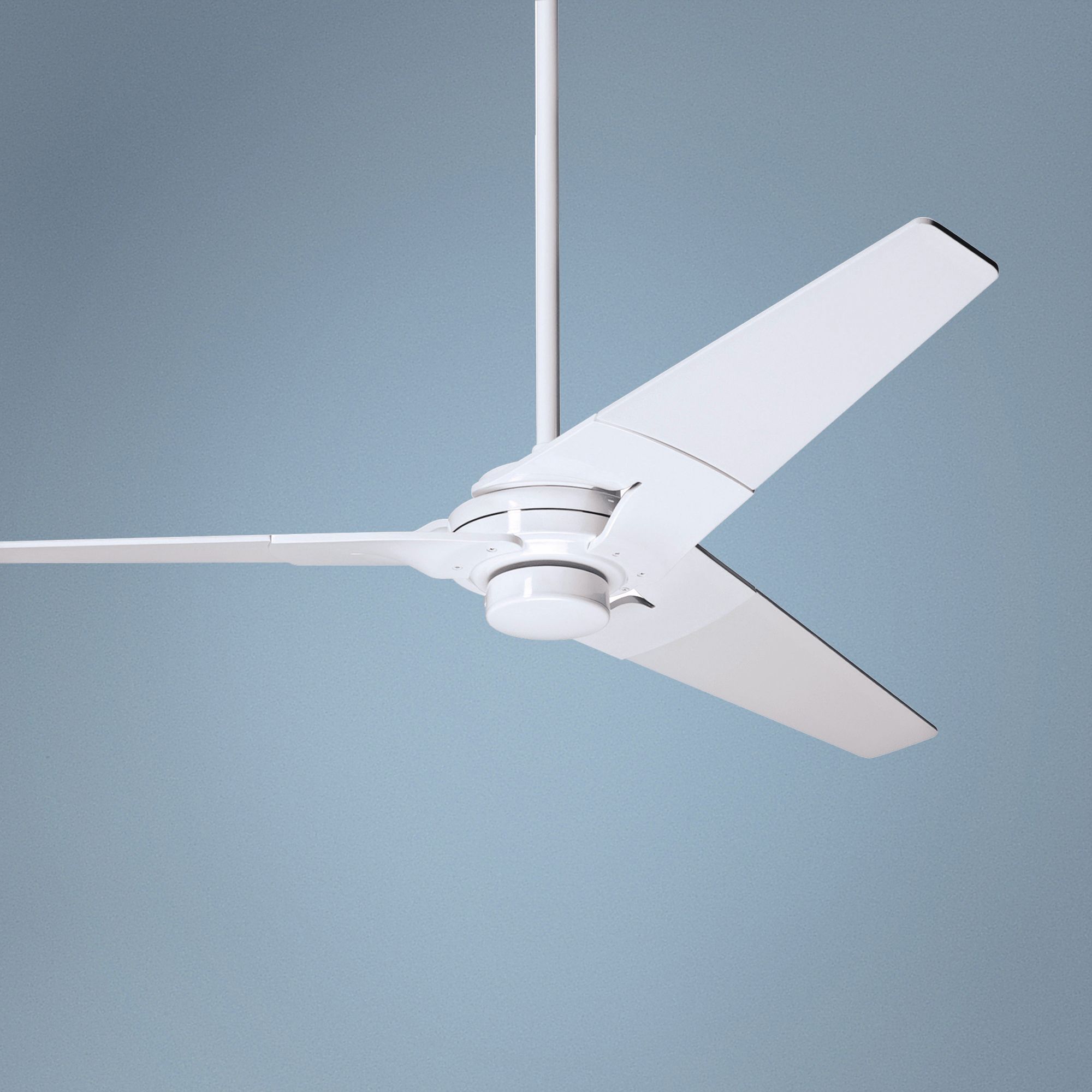 52" Modern Fan Torsion Gloss White Ceiling Fan with Wall Control ...