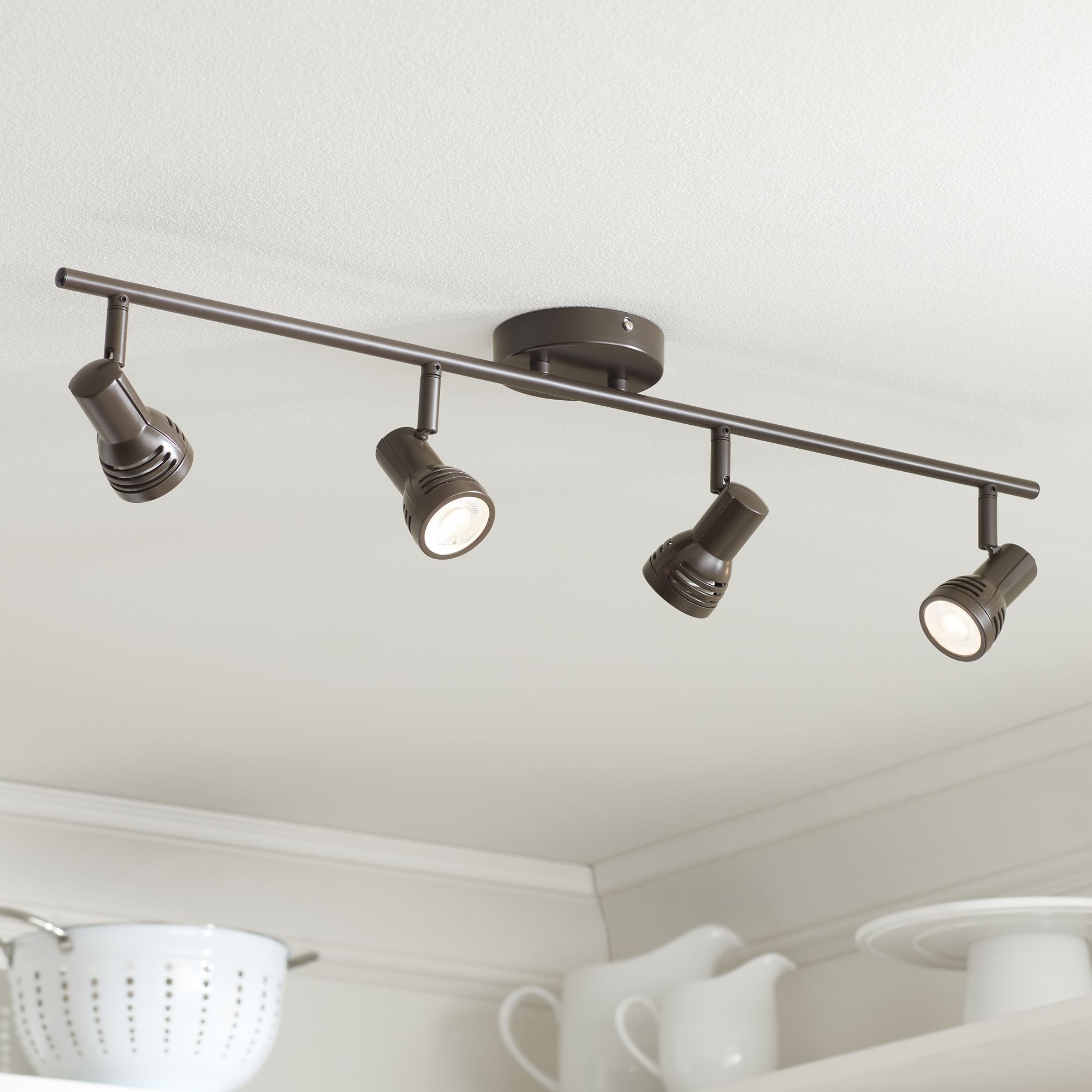 Pro Track LED 4-Light Bronze Finish LED Track Kit - #82X43 | Lamps Plus