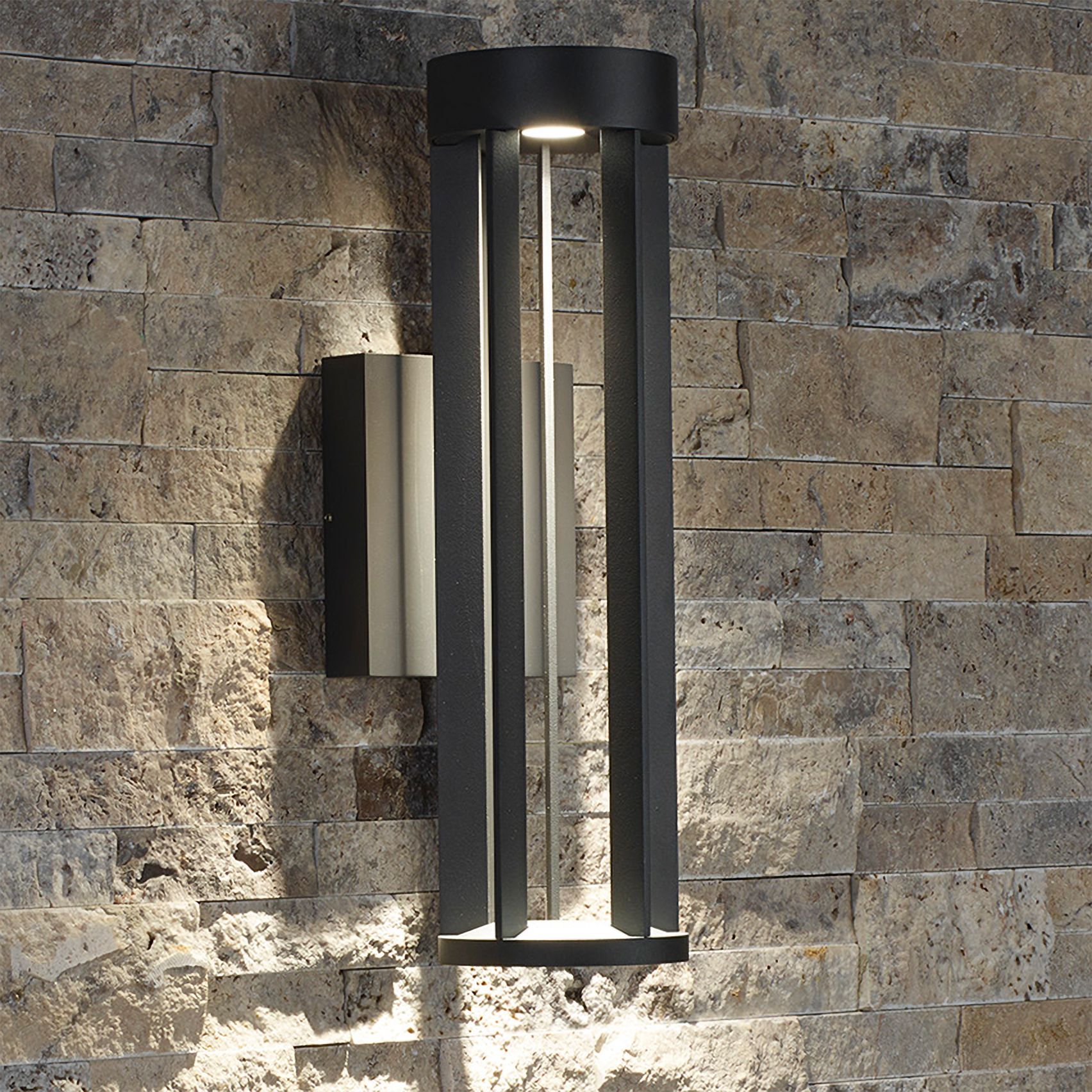 Tech Lighting Turbo 18" High Black 3000K LED Outdoor Wall Light ...