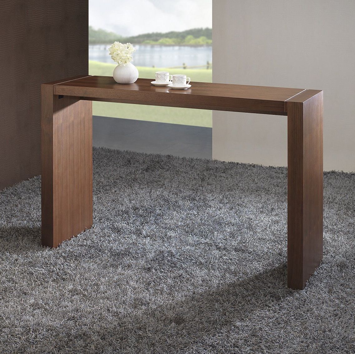 Dorian 60" Wide Walnut Rectangular Bar Table - #90N78 | Lamps Plus