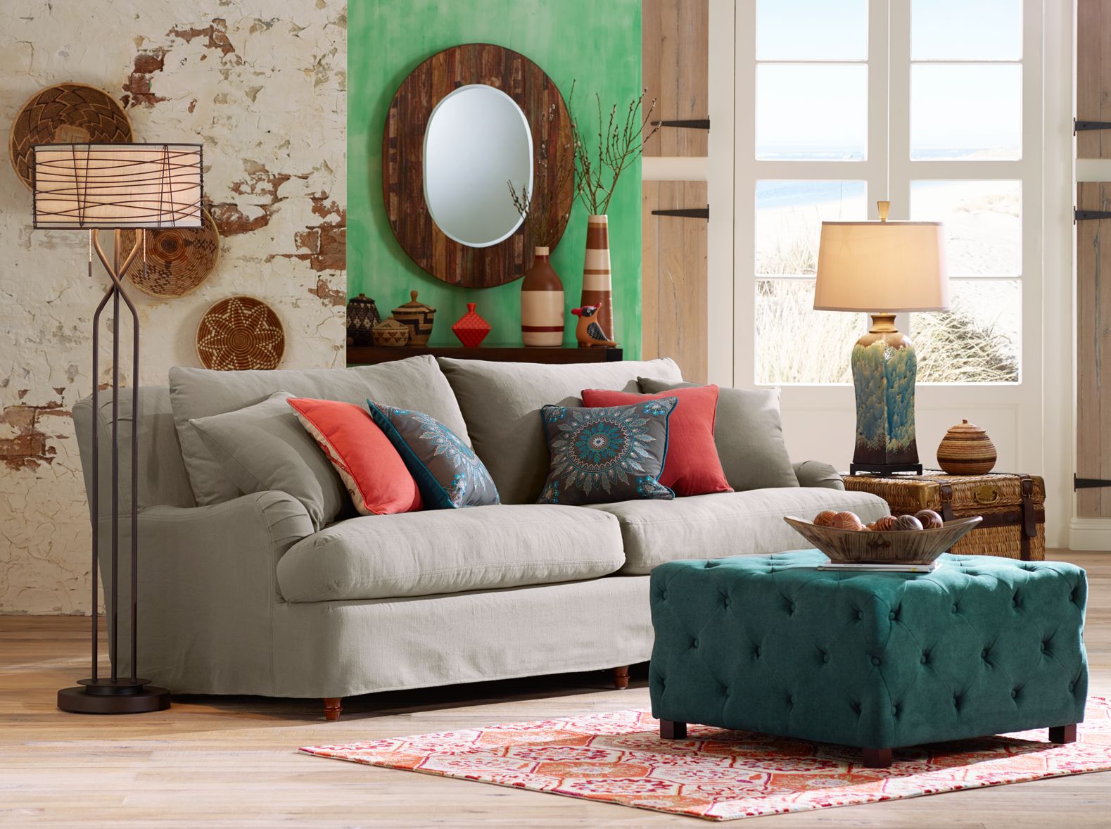 Mazara Rust - Azul Ceramic Table Lamp - #4D767 | Lamps Plus