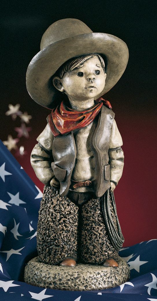 Little Boy Cowboy 18" High Yard Decor Garden Sculpture - #27268 | Lamps ...