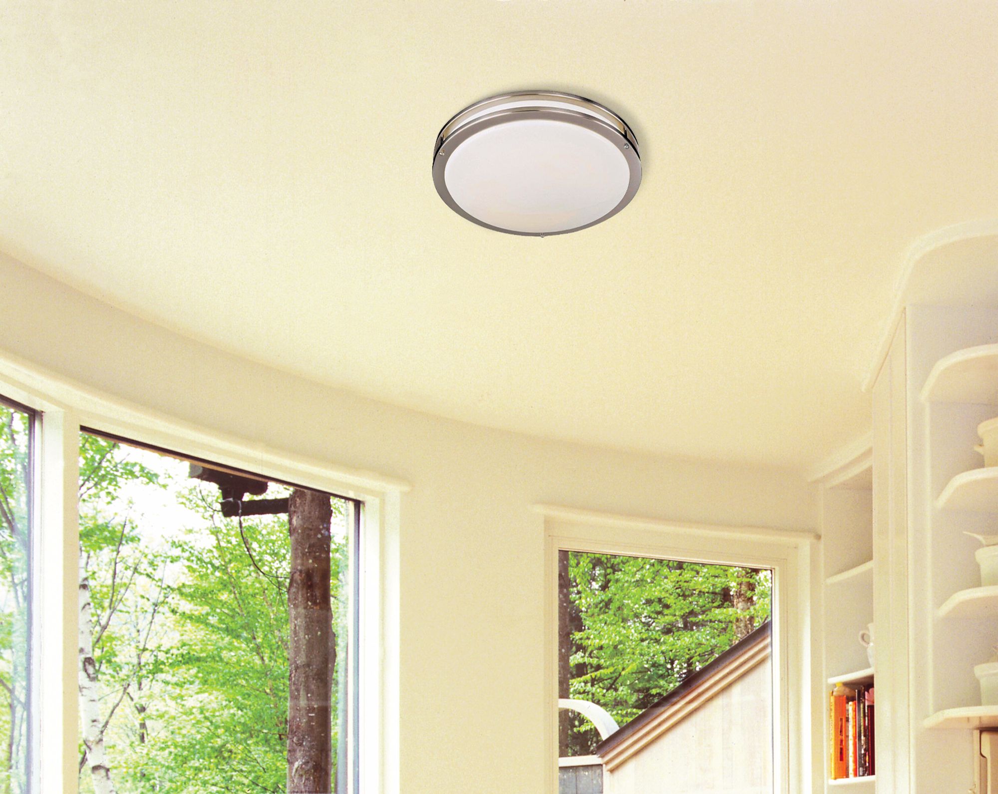 A demure ceiling fixture is the perfect addition in a contemporary ...