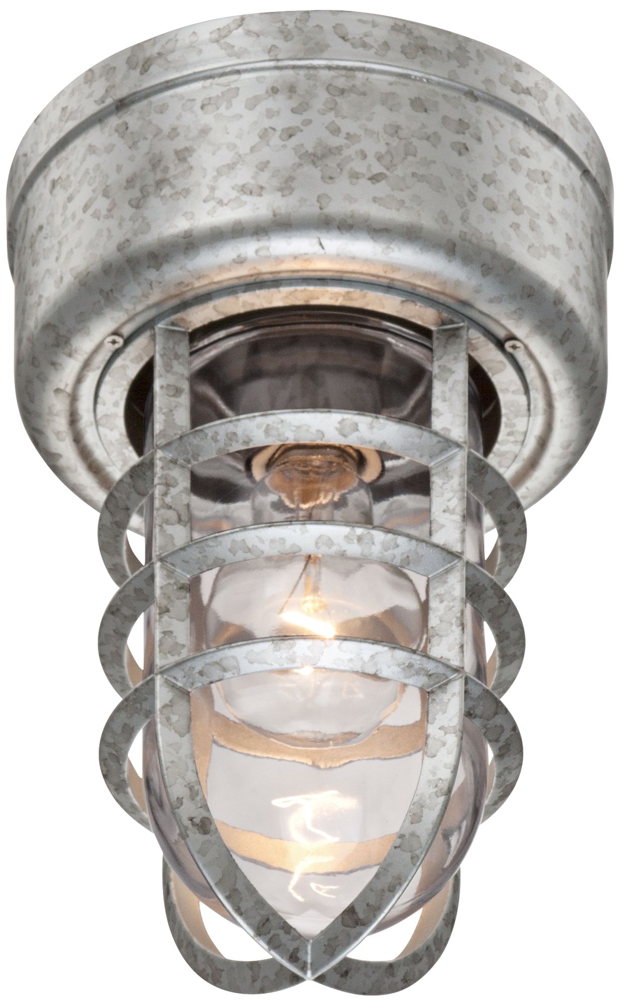 Marlowe 10 3/4" High Galvanized Cage Outdoor Ceiling Light - #1G431 ...
