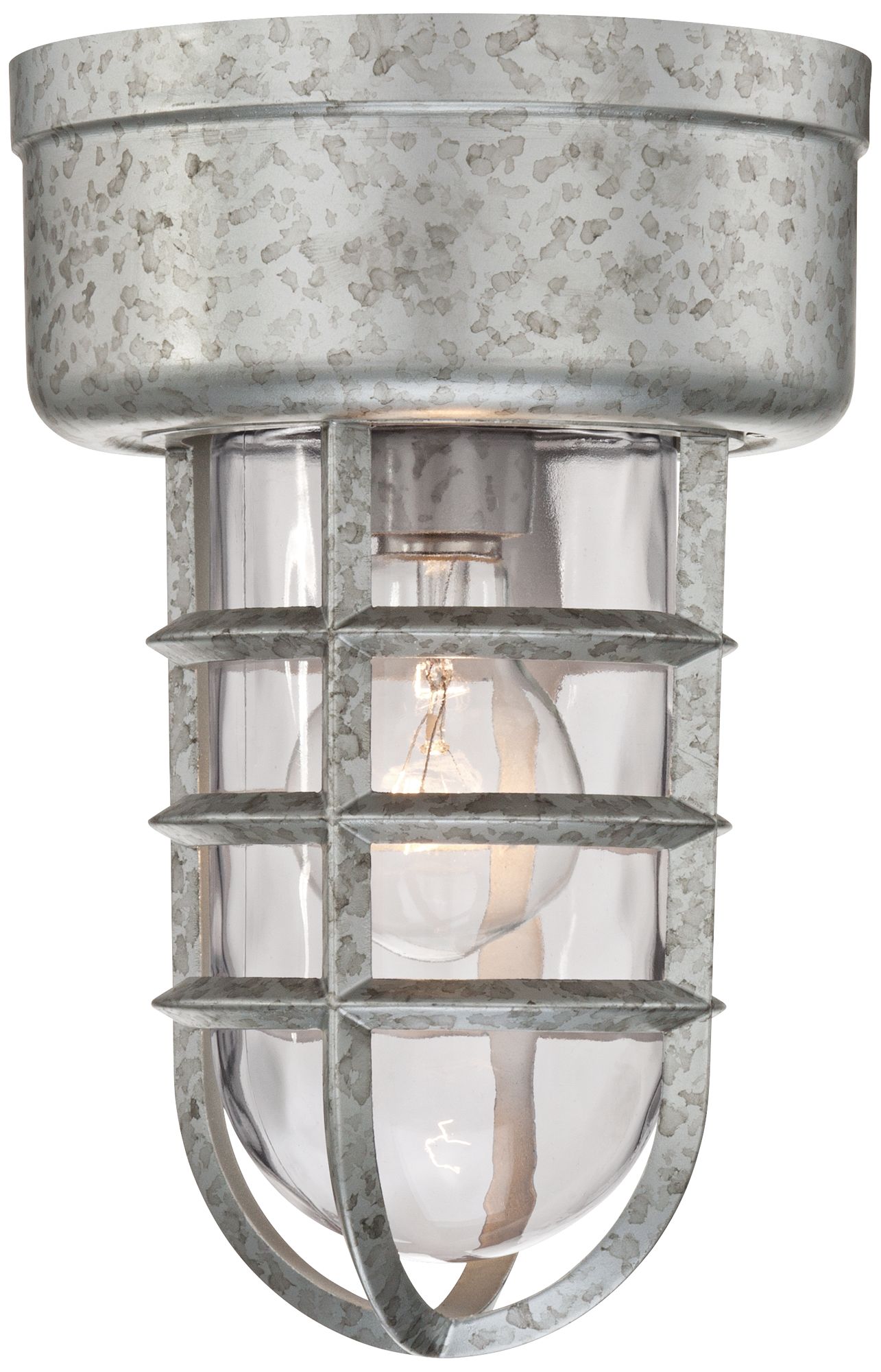 Marlowe 10 3/4" High Galvanized Cage Outdoor Ceiling Light - #1G431 ...