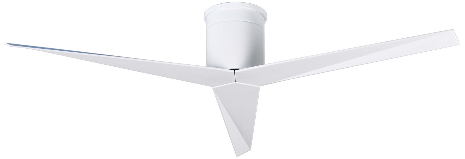 56" Matthews Eliza-H Gloss White Damp Hugger Ceiling Fan with Remote ...