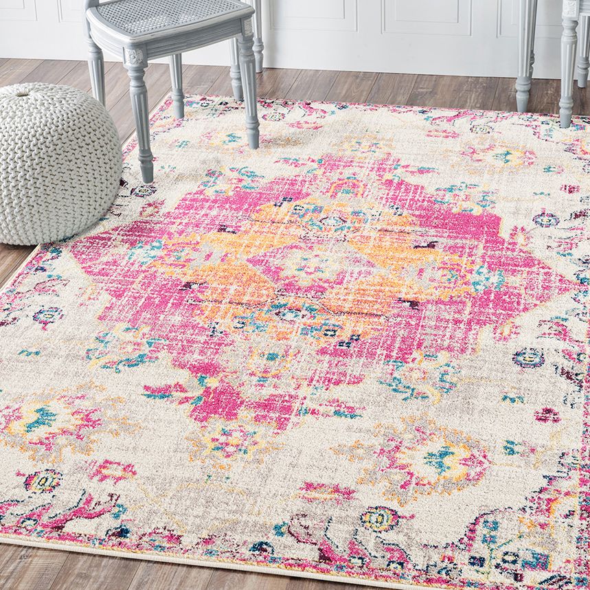 Abigail Seraphina Magenta Area Rug - #42W53 | Lamps Plus