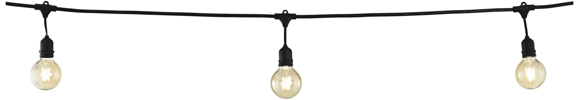 Tivoli Commercial 24-Light Black LED String Light Set - #46C95 | Lamps Plus