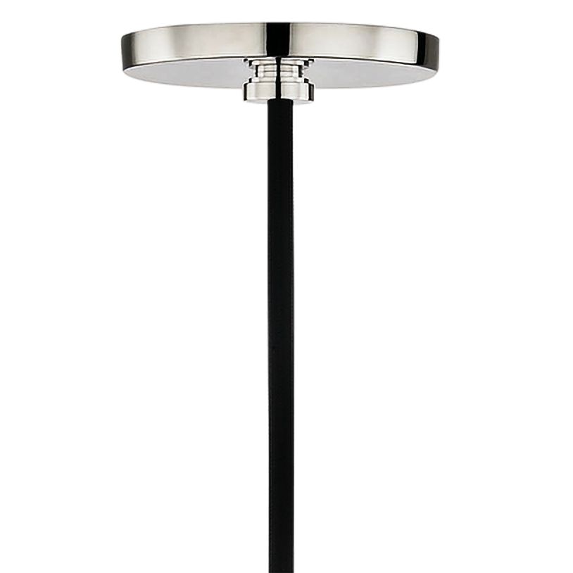 Mitzi Via 5" Wide Polished Nickel and Black Mini Pendant - #47C86 ...