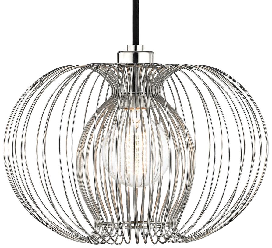 Mitzi Jasmine 12" Wide Polished Nickel Mini Pendant - #47E90 | Lamps Plus