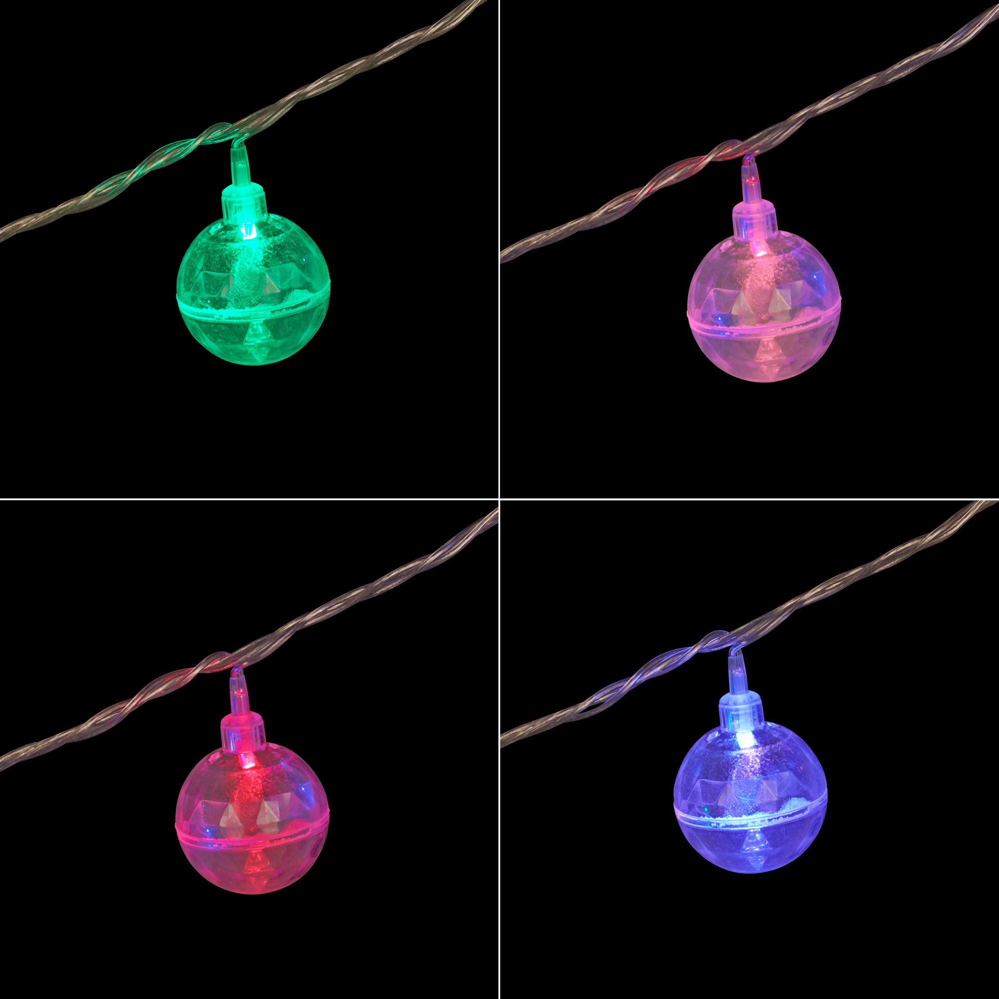 Flashing Multi-Color 16-Light LED Party String Lights - #4V723 | Lamps Plus