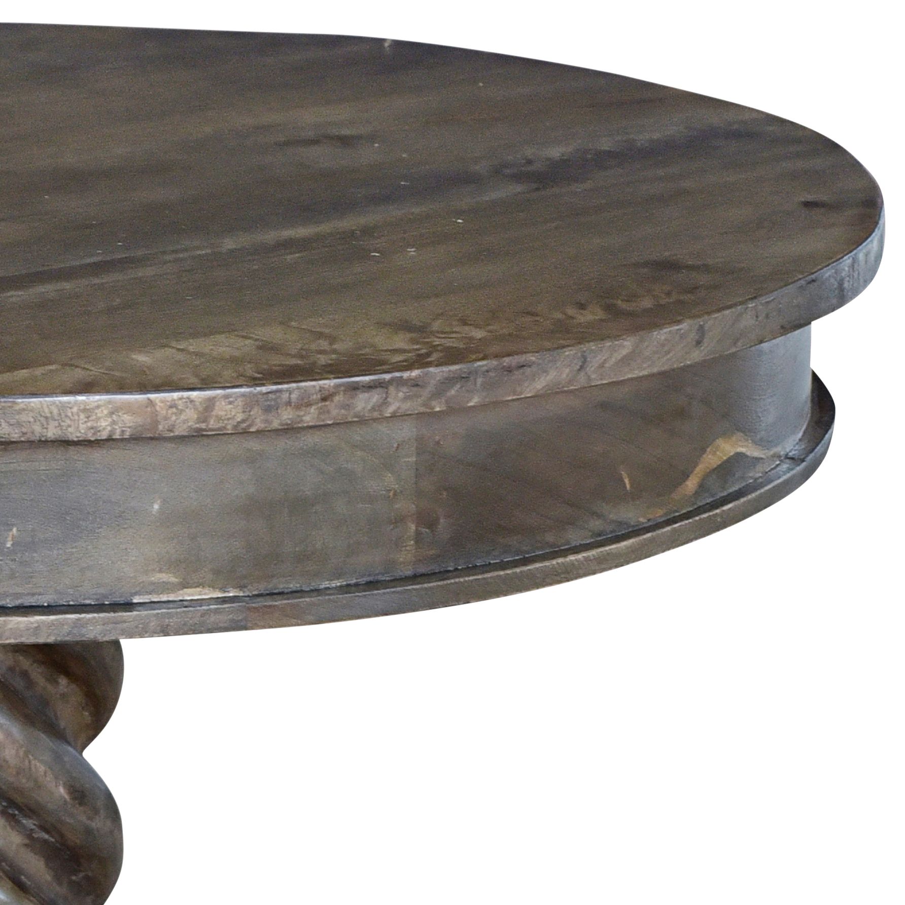 Bengal Manor Gray Mango Wood Carved Rope Twist Accent Table - #56G88 ...