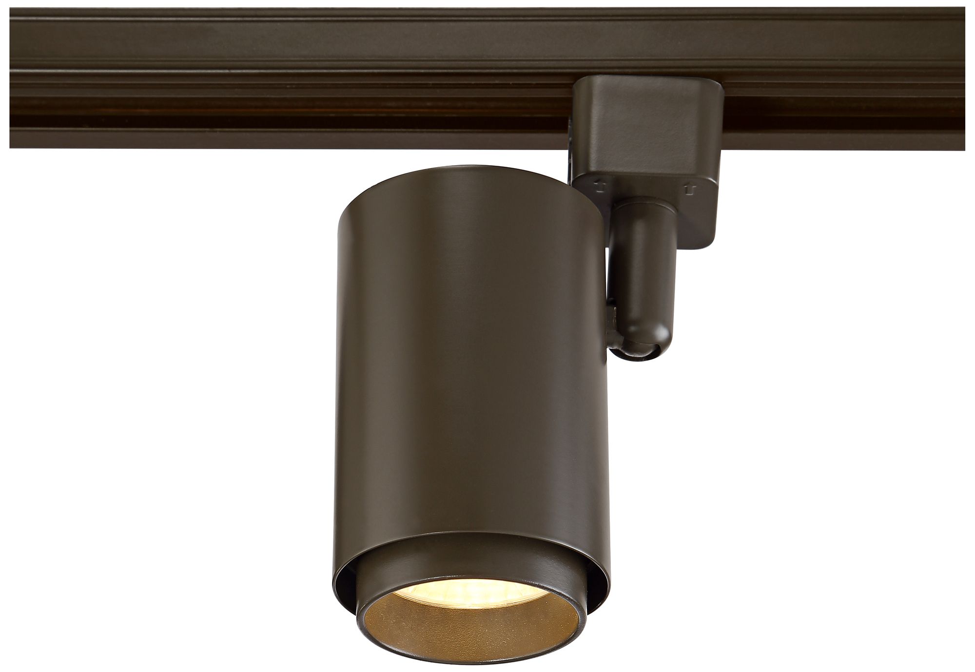 3-Light Bronze Cylinder 10W LED Floating Canopy Track Kit - #57V44 ...