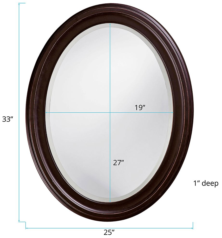 Howard Elliott George Bronze 25" x 33" Oval Wall Mirror - #5G737 ...