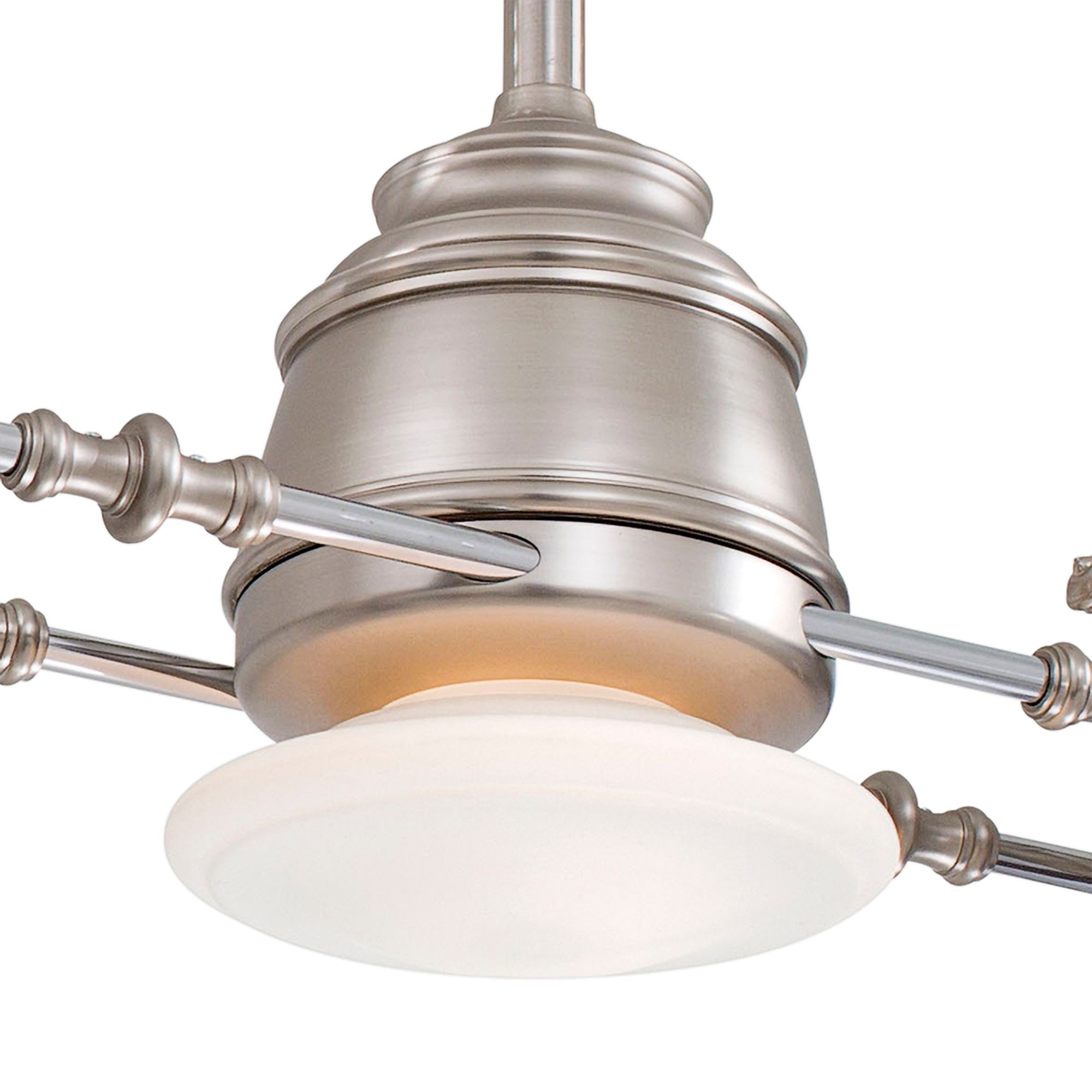 42" Minka Aire Nickel and Chrome LED Vintage Gyro Fan with Remote ...