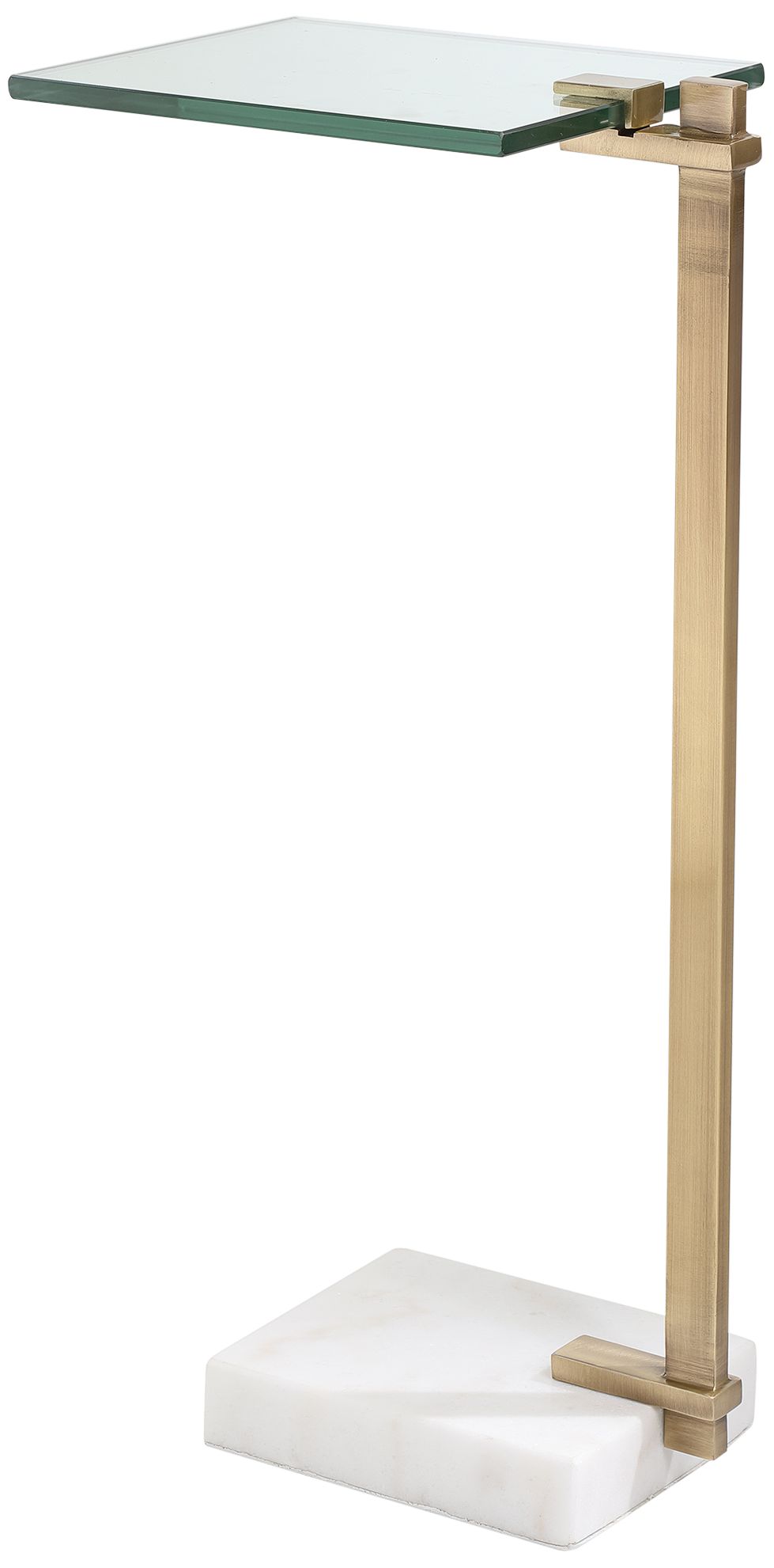 Uttermost Butler 8" Wide Brushed Brass and Glass Accent Table - #637R0 ...