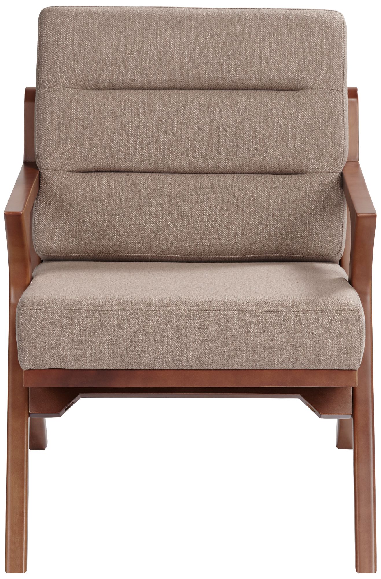 Moderno Walnut and Light Brown Modern Accent Chair - #63M56 | Lamps Plus