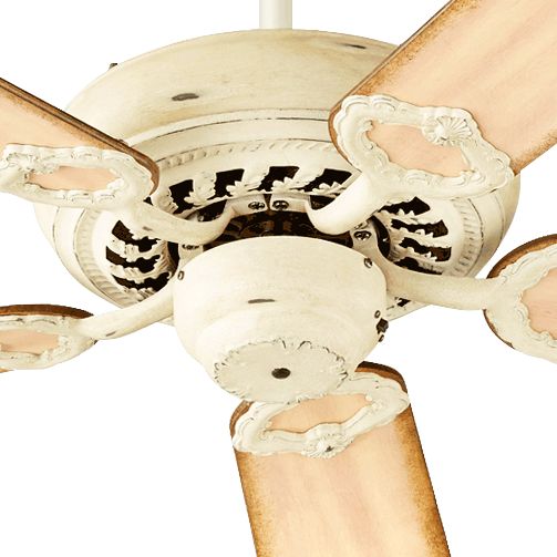 52" Quorum Monticello Persian White Ceiling Fan - #72W84 | Lamps Plus