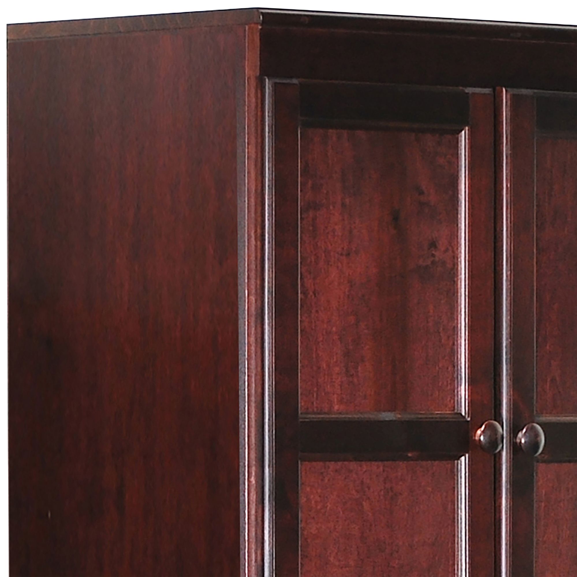 Concepts in Wood 72" High Cherry Wood 5-Shelf Storage Cabinet - #744M0 ...