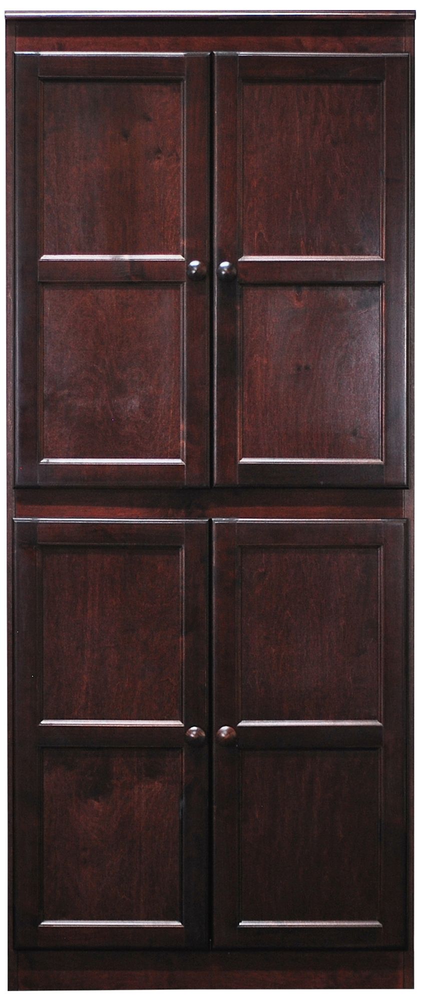 Concepts in Wood 72" High Cherry Wood 5-Shelf Storage Cabinet - #744M0 ...