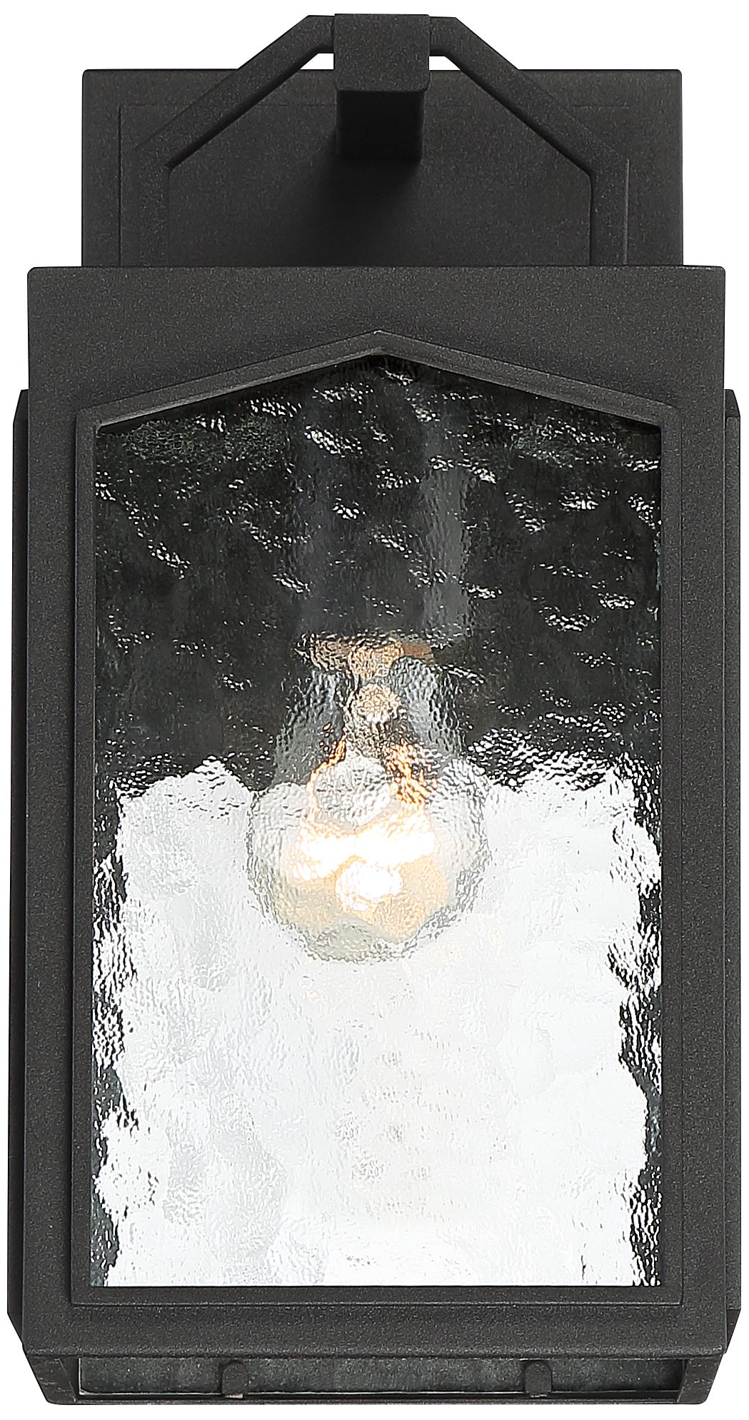 Orli 12 1/2"H Black and Water Glass Outdoor Wall Light - #74K53 | Lamps ...