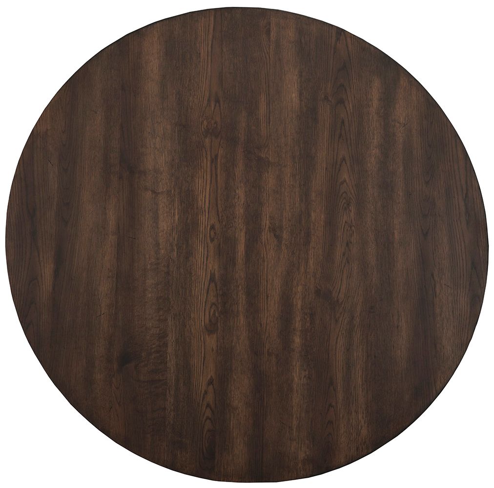 Arendal 47" Wide Burnished Dark Oak Wood Round Dining Table - #74R46 ...