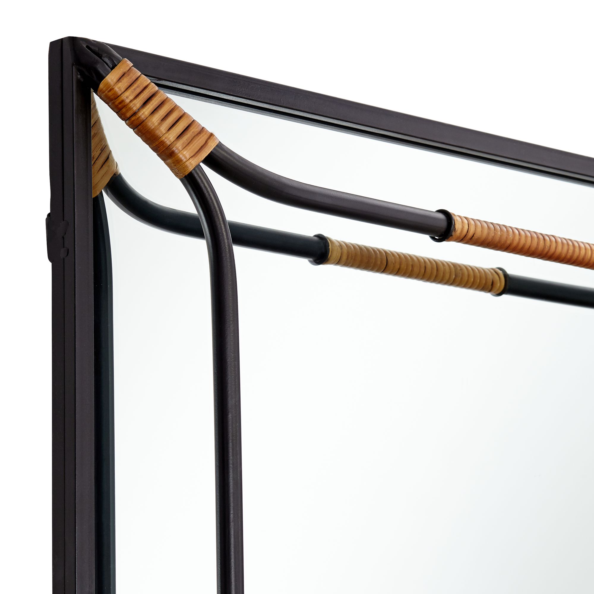 Piro Black Iron 29 1/2" x 47 1/2" Wall Mirror - #76H03 | Lamps Plus