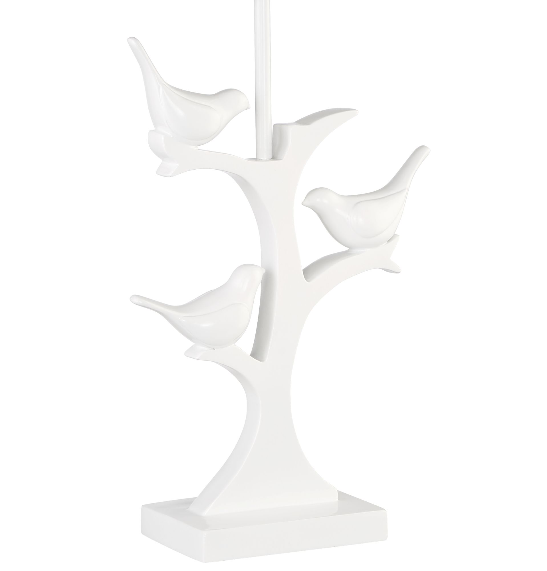Dove Trio White Finish Bird Table Lamp - #79C87 | Lamps Plus
