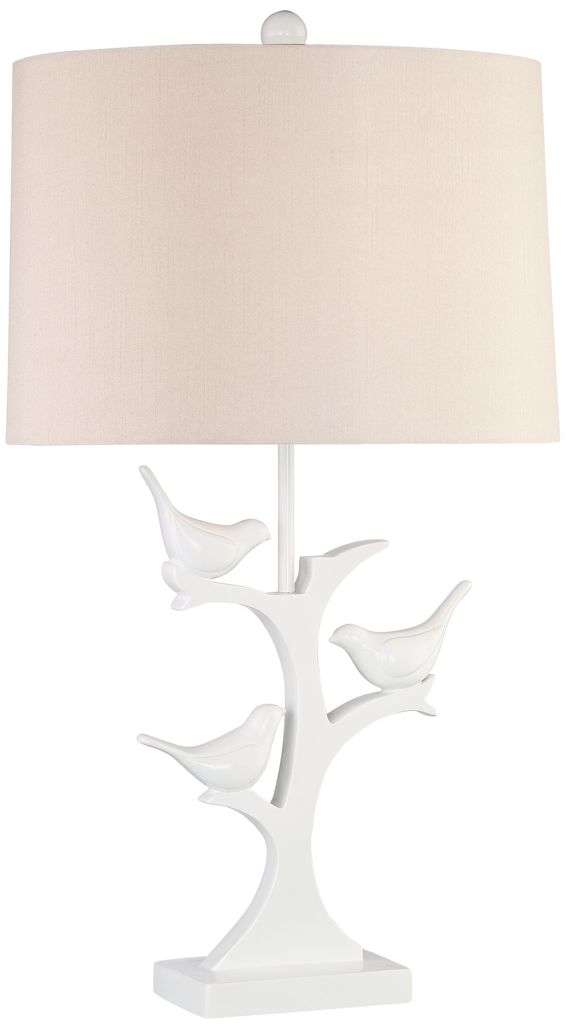 Dove Trio White Finish Bird Table Lamp - #79C87 | Lamps Plus