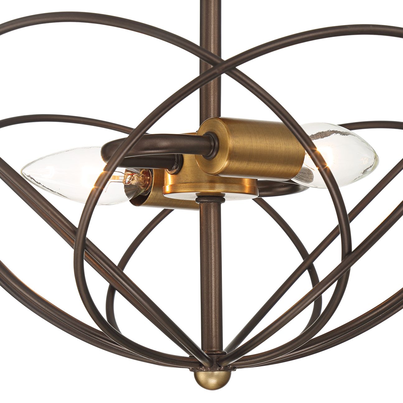 Hexley 13" Wide Bronze and Warm Brass Wired Ceiling Light - #79G21 ...