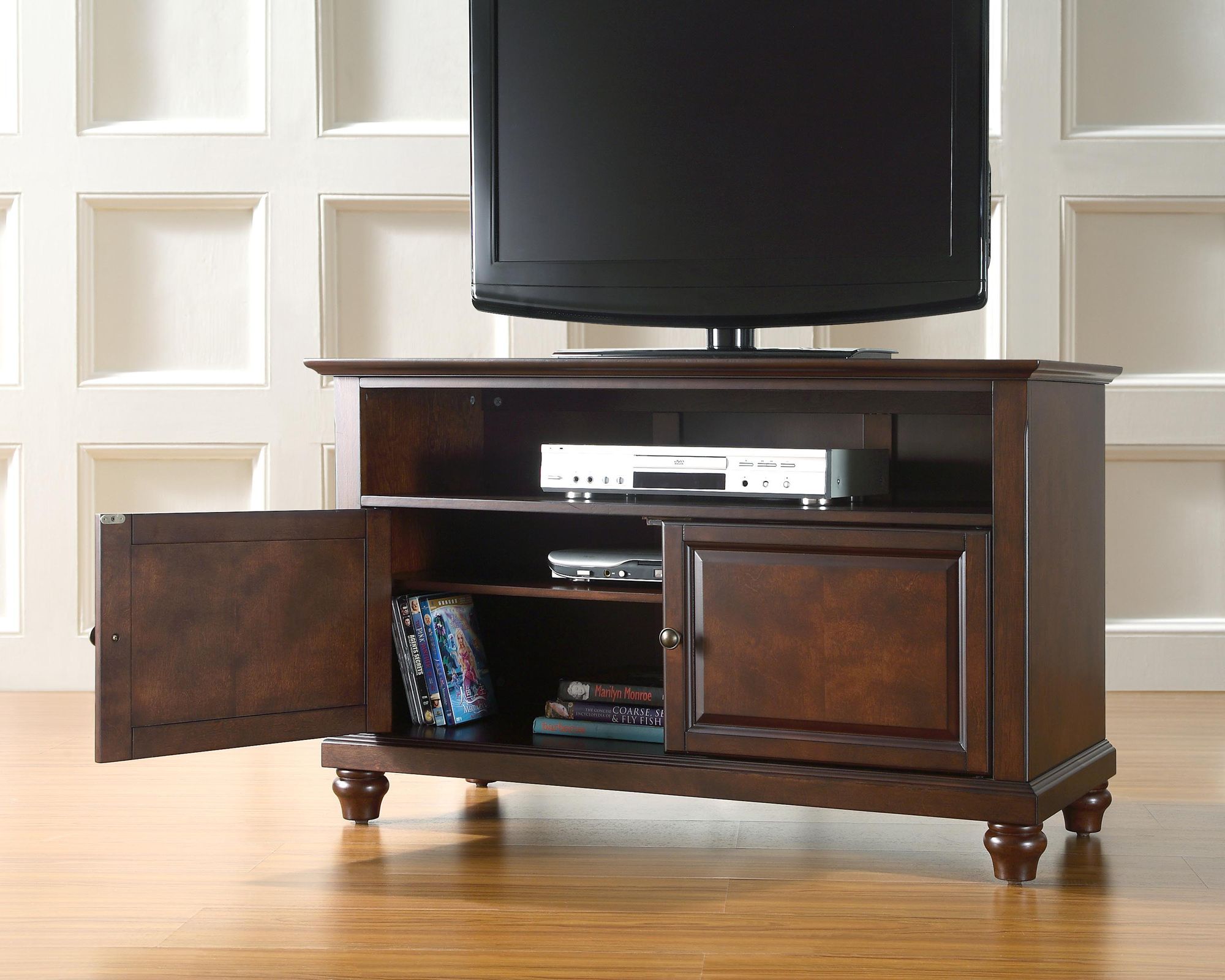Cambridge 42" Wide 2-Door Vintage Mahogany TV Stand - #7G932 | Lamps Plus