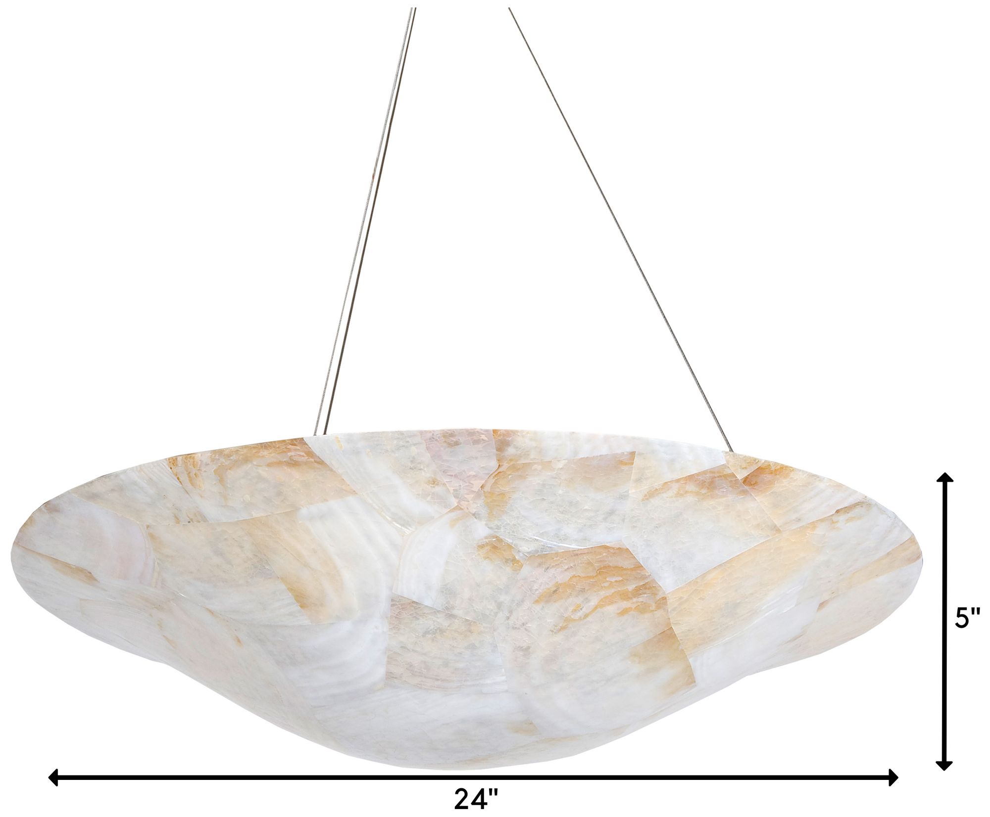 Varaluz Big 24" Wide Kabebe Shell Chandelier - #7X081 | Lamps Plus