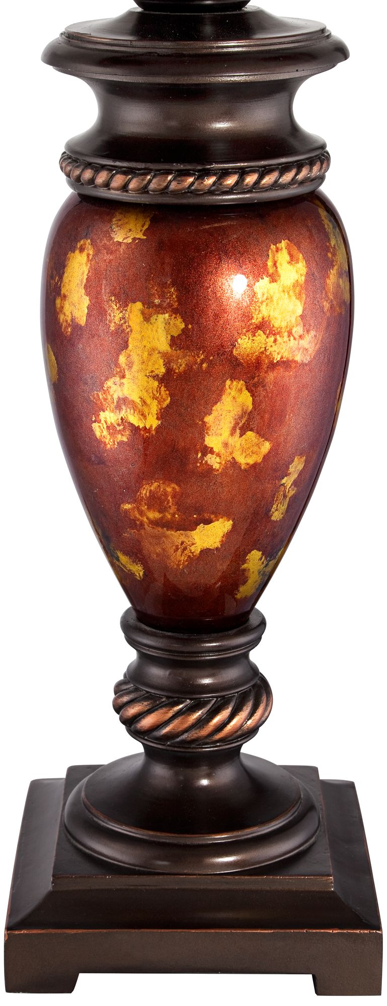 Haines Tortoise Shell Metal and Glass Urn Table Lamp - #7Y667 | Lamps Plus