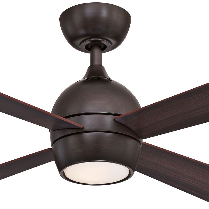 44" Fanimation Kwad Dark Bronze LED Ceiling Fan with Remote - #83T54 ...