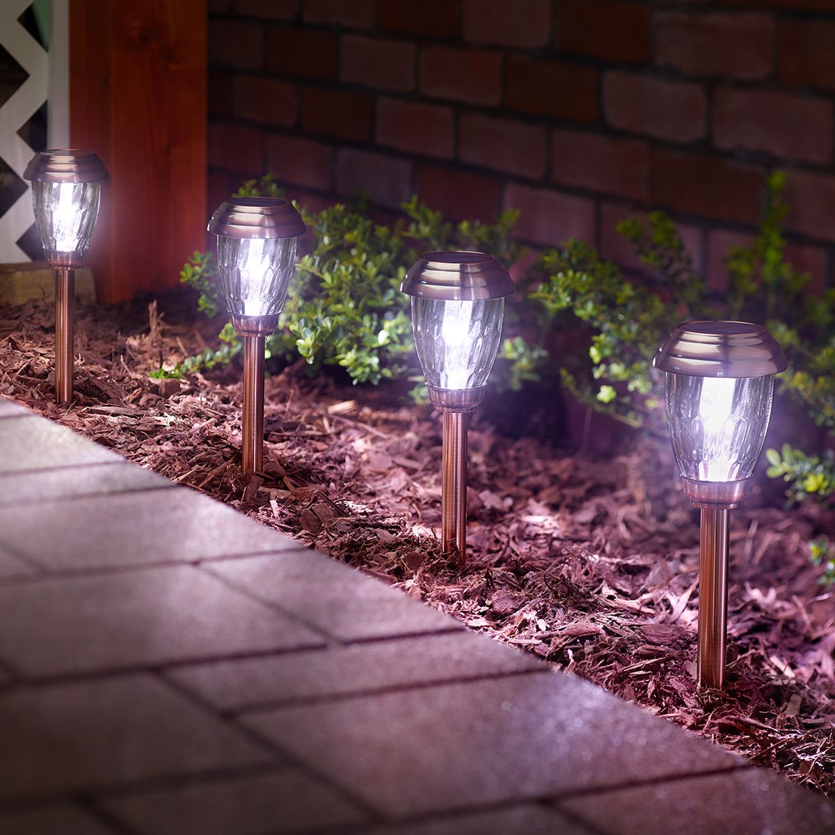Charleston12" High Copper Solar LED Path Lights Set of 6 - #86H08 ...