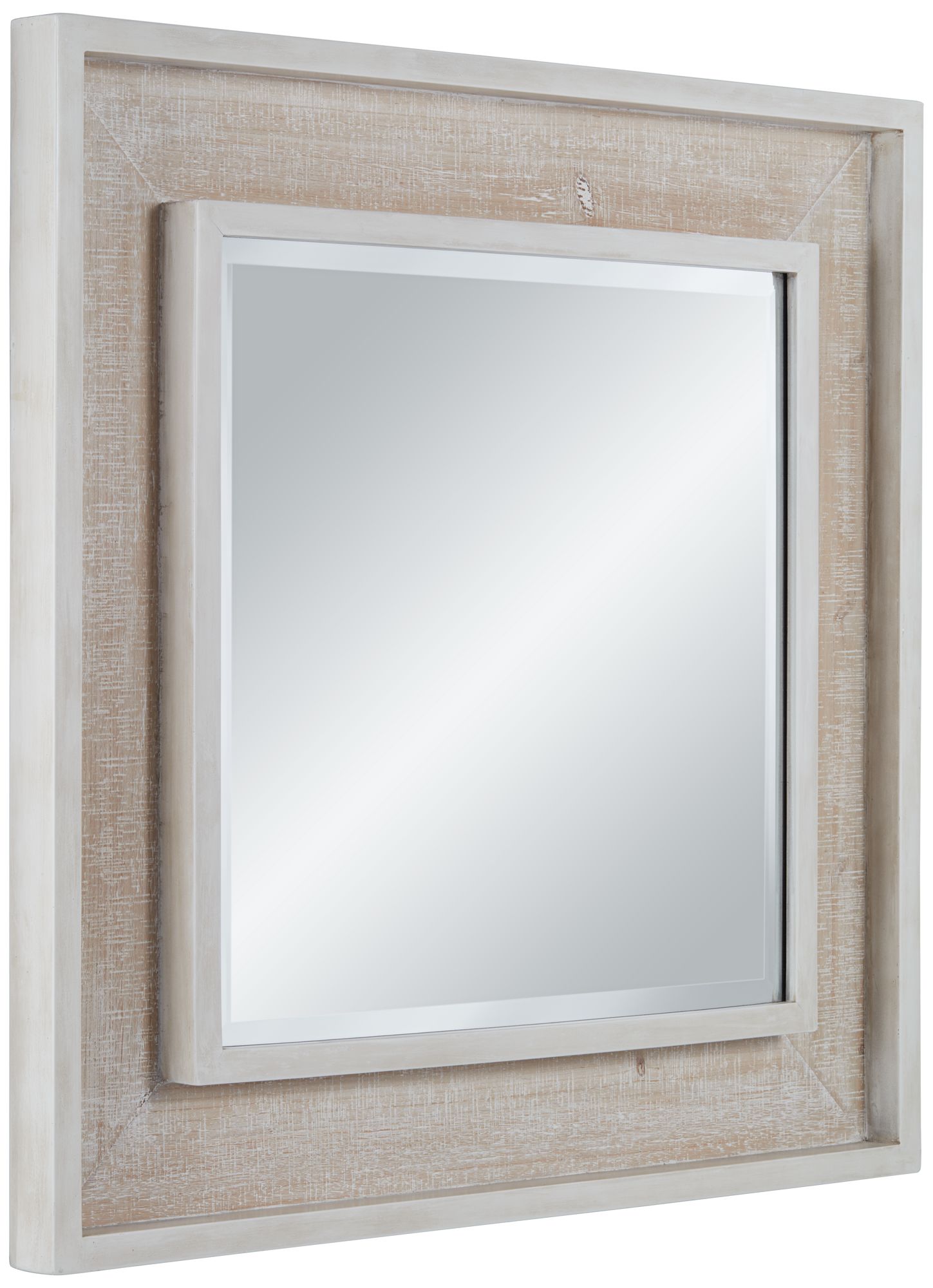 Truly Natural Wood 34" Square Framed Wall Mirror - #87N60 | Lamps Plus